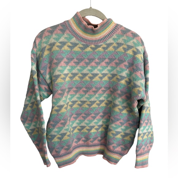 Cape Cod | Sweaters | Vintage 8s Fairy Kei Blue Rose Green Academia ...